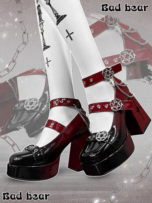 Starry Night Witch Bad Bear High Heels Shoes – Sugarplum Store