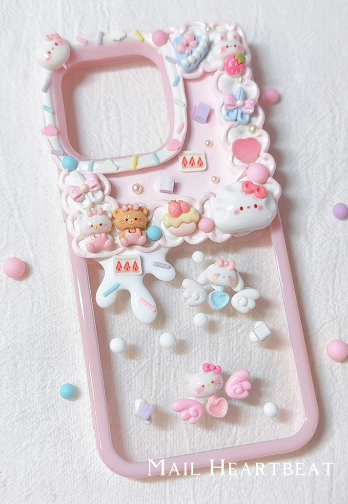 Mail Heartbeat Cute Cartoon Kitty Cat Handmade Phone iPhone Case ...