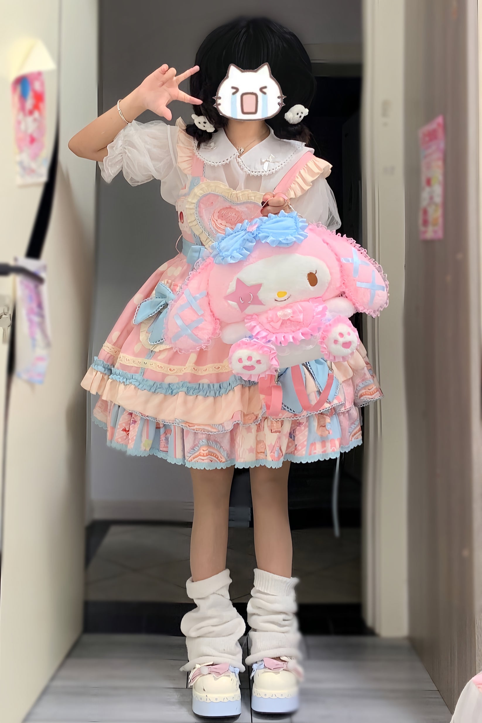 Pink Melody Y2K Lace School Backpack Doll Bag – Sugarplum Store