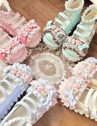 Cheese Mango Cream Cake High Heels Shoes – Sugarplum Store